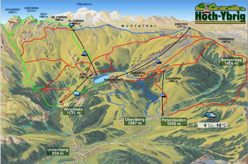 Skigebiet - Skiurlaub Hoch, Ybrig Skigebiet - Skiurlaub Hoch, Ybrig